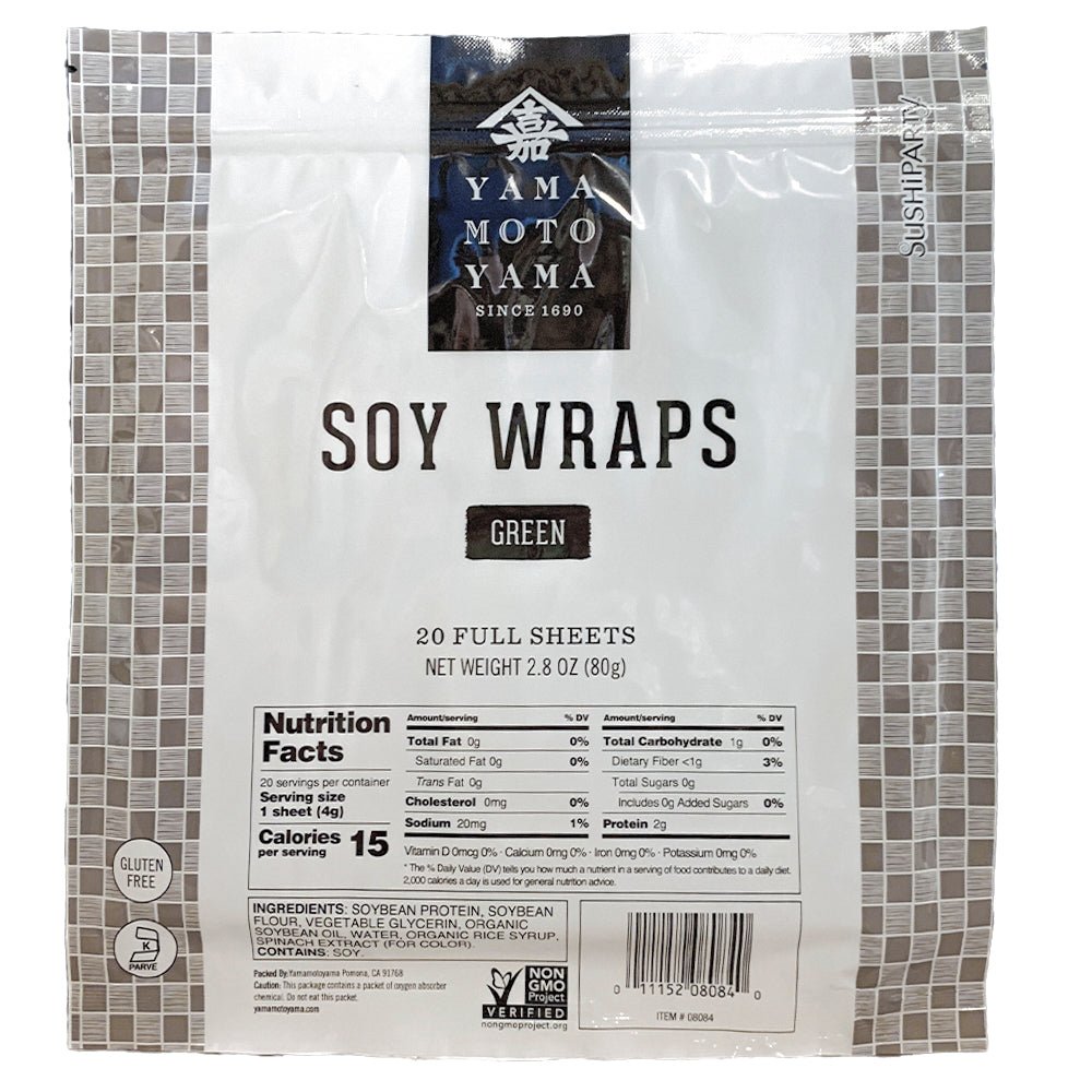 Yamamotoyama, Sushi Party Soy Wrappers, Spinach, 20 sheets | Gourmet ...